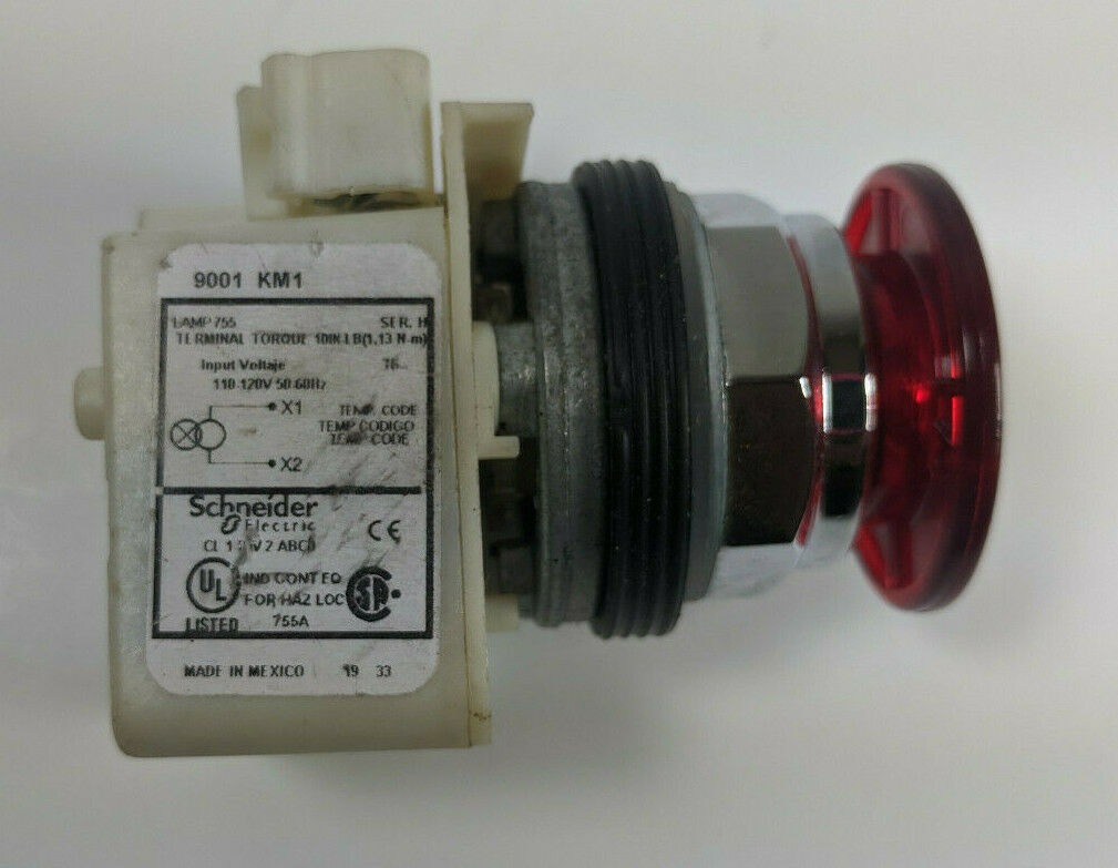 Schneider 9001 Series Red Illuminated Push/Pull Start/Stop Mushroom Bu – CalMoSupply